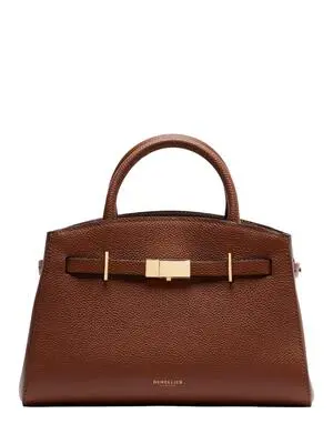 DEMELLIER Hudson Small Leather Top-handle Bag - Brown