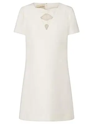 Valentino Garavani Crepe Couture Bow-detail Minidress - White