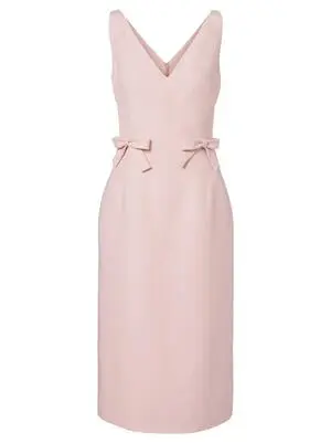 Valentino Garavani Crepe Couture Bow-detail Midi Dress - Pink