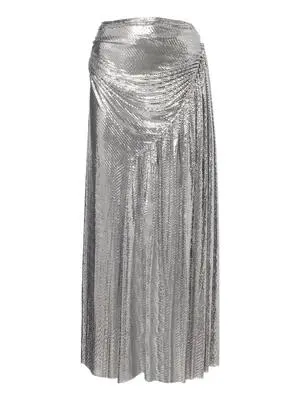 PACO RABANNE Chainmail Draped Maxi Skirt
