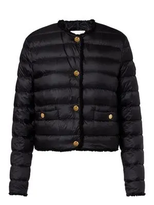 Moncler Fleurs Quilted Down Jacket - Black