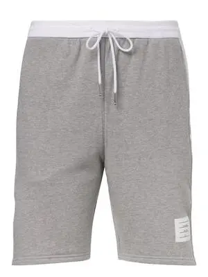 Thom Browne 4-bar Cotton Jersey Shorts - Grey