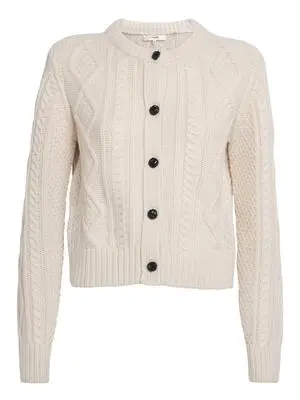 FRAME Cashmere Cable Knit Cardigan