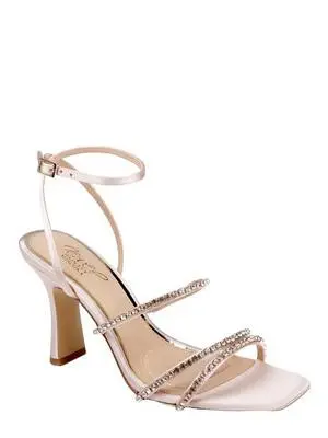 Badgley Mischka Paulette Ankle Strap Sandal - Champagne Satin