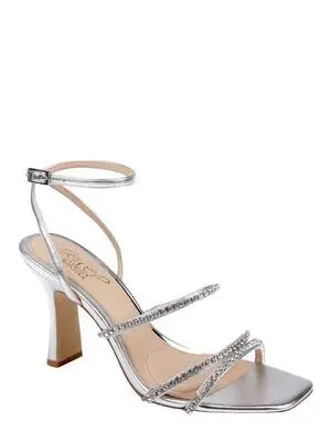 Badgley Mischka Paulette Ankle Strap Sandal - Silver Metallic