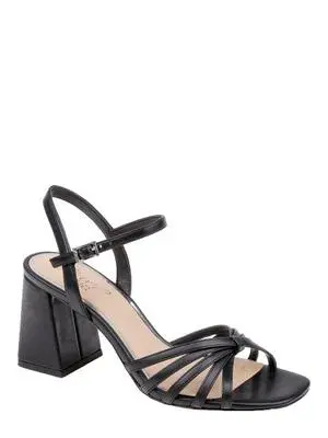 Badgley Mischka Patience Ankle Strap Sandal Black Leather