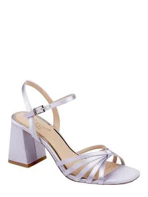 Badgley Mischka Patience Ankle Strap Sandal Ice Satin