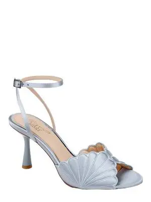 Badgley Mischka Paradise Ankle Strap Sandal - Mist Blue Satin