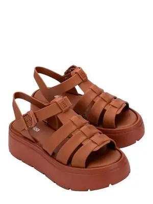 Melissa Platform Slingback Fisherman Sandals - Brown