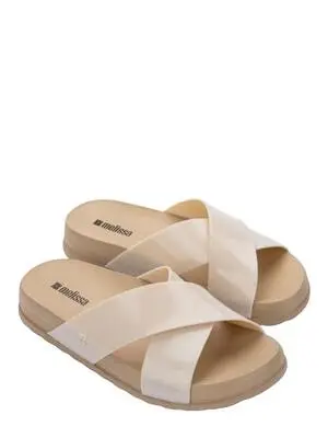 Melissa Cozy Cross Platform Slides - Beige
