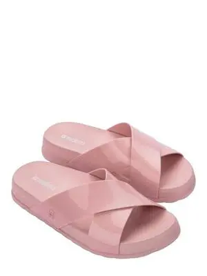 Melissa Cozy Cross Platform Slides - Pink