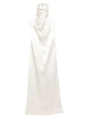 ALYSI Satin Long Dress - White