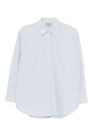 Woolrich Striped Cotton Shirt - Sky Blue