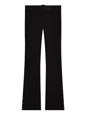 COURREGES Ribbed Knitted Capri Trousers - Black