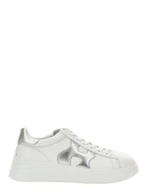 Hogan Rebel Leather Sneakers - Silver