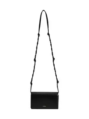 JIL SANDER Tangle Leather Mini Bag - Black