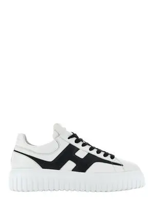Hogan H-stripes Leather Sneakers - Black
