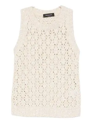 Fabiana Filippi Sleeveless Open-knit Top - White
