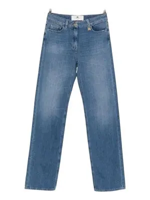 Elisabetta Franchi Denim Cotton Jeans - Sky Blue