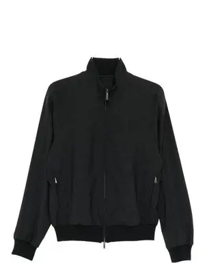 Emporio Armani Wool Blend Bomber Jacket - Grey