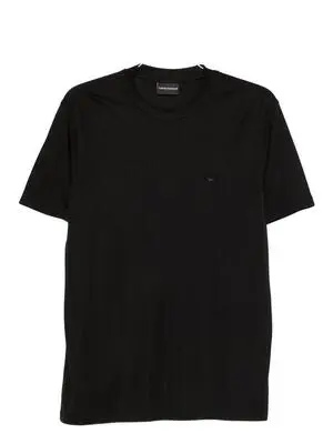 Emporio Armani Modal And Silk Blend T-shirt - Black