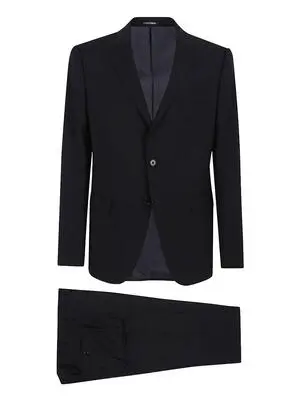 Emporio Armani Wool Single-breasted Suit - Blue