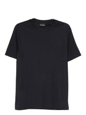Emporio Armani Modal And Silk Blend T-shirt - Blue