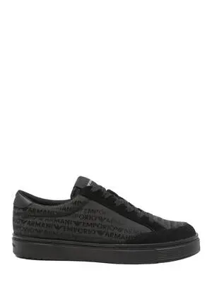 Emporio Armani Canvas Sneakers - Black