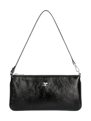 COURREGES Leather Mini Bag Black