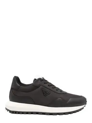 Emporio Armani Logo Nylon Sneakers - Brown