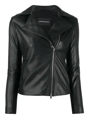 Emporio Armani Leather Jacket - Black