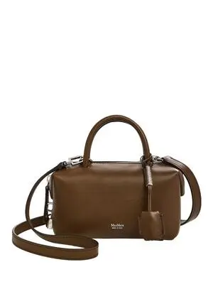Max Mara Bowler Leather Bag - Dark Brown