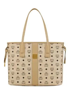 Mcm Liz Shopper - Beige + Black