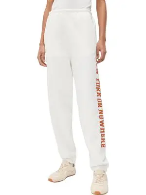 NEW YORK OR NOWHERE Knicks Classic Fleece Sweatpants - Off White