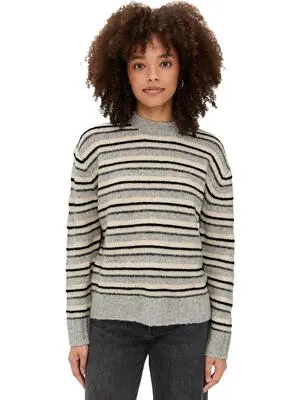 PISTOLA Hanna Striped Sweater - Grey White Stripe