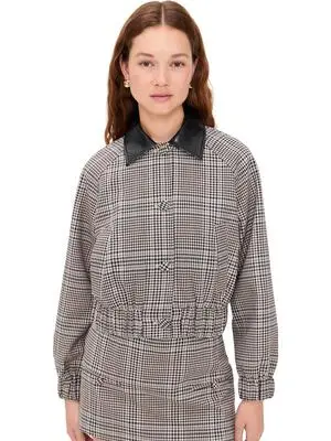 LE BOP Winnie Button Jacket - Tan Plaid