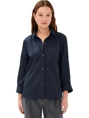 TWP Next Morning Button Down Shirt - Midnight