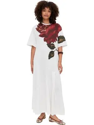 Farm Rio Floral Print Maxi Dress - Off White