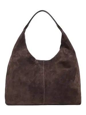Madewell Suede Large Slouchy Shoulder Tote - Dark Carob