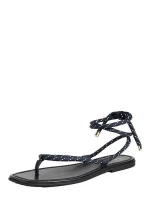 Veronica Beard Carmina Cord Sandals - Eclipse/coconut