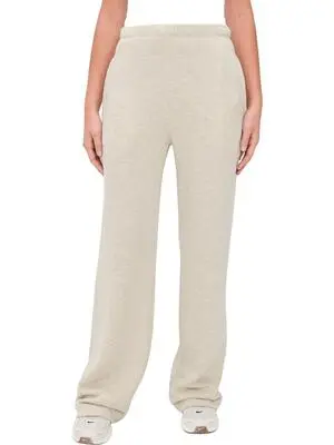 Eterne Oversized Wide Leg Sweatpants - Heather Oatmeal