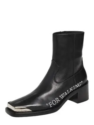 Off-White For Walking Texan Ankle Boots - Black/white