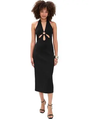 Cult Gaia Vinna Cutout Midi Dress - Black
