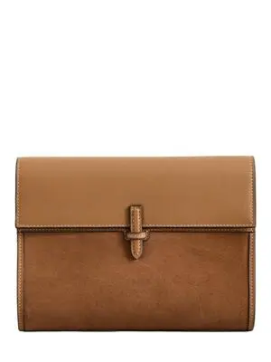 HUNTING SEASON Large Soft Clutch - Cognac