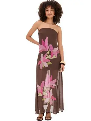 THE WOLF GANG Lupa Strapless Maxi Dress - Waterlily