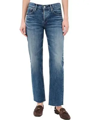 Moussy Vintage Maytown Straight Leg Jeans - Blue