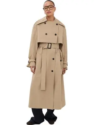 Co Double-layered Trench Coat - Camel