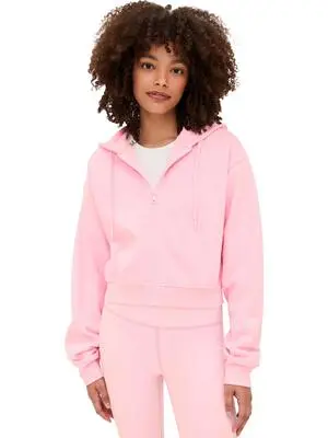 Beyond Yoga Luxefleece Zip Up Hoodie - Frosty Pink