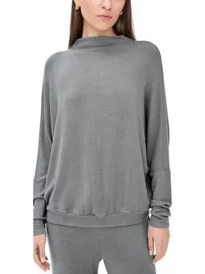 Eberjey Mock Neck Pullover - Lead
