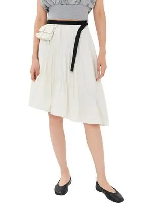 3.1 Phillip Lim Ripstop Asymmetric Skirt - Ivory